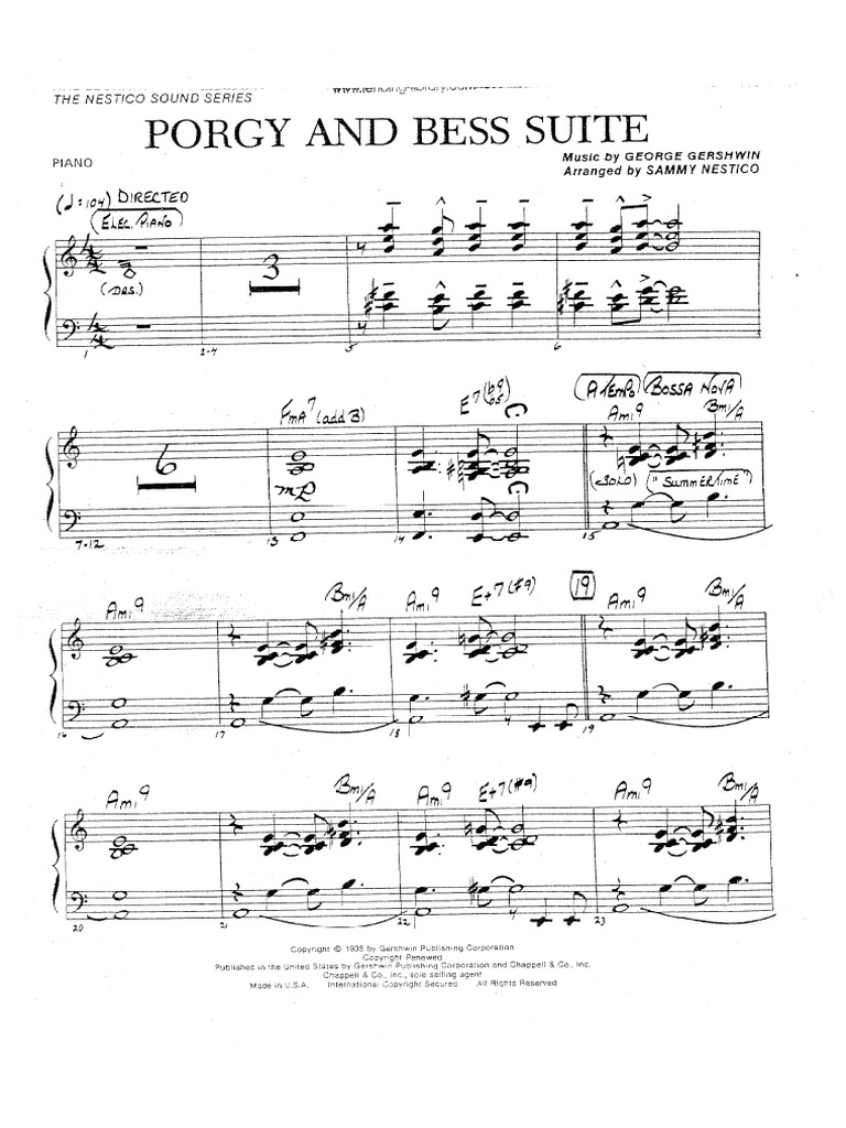 Porgy and Bess Suite | PDF