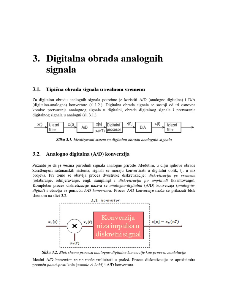 Digitalna Obrada Analognih Signala PDF | PDF