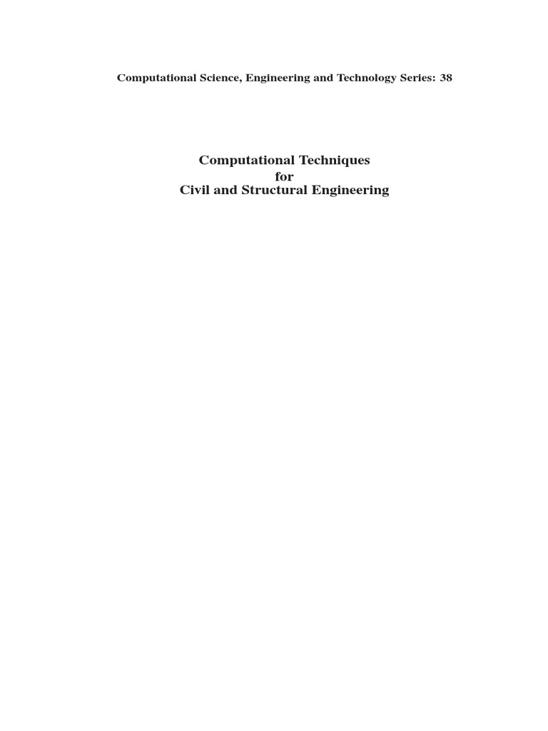 Computational Techniques For Civil and Structural Engineering | PDF ...