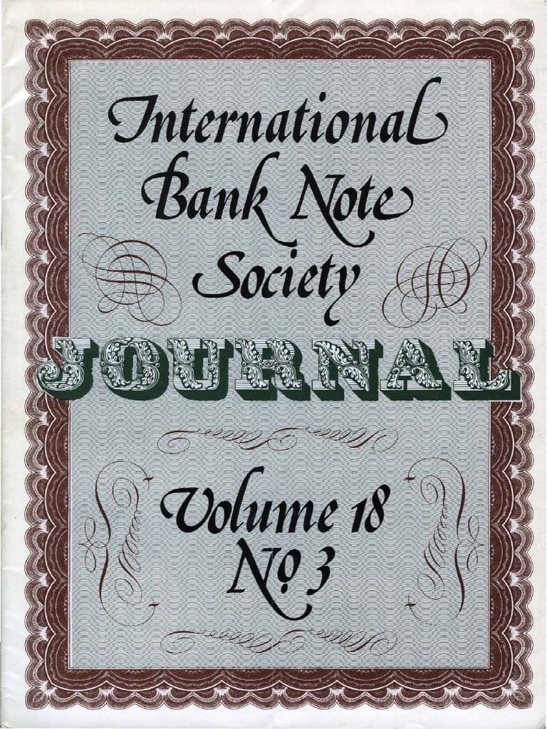 IBNS Journal Volume 18 Issue 3 PDF | PDF | National Bank Note | Banknote