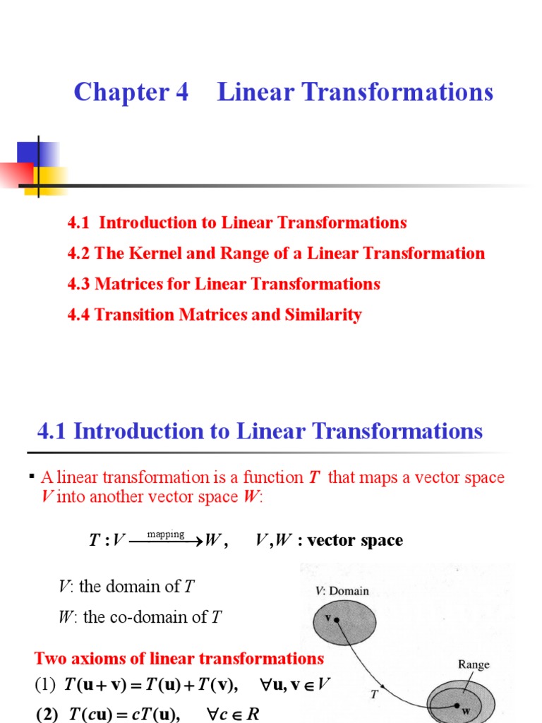 Linear Trans | PDF | Linear Map | Mathematical Analysis