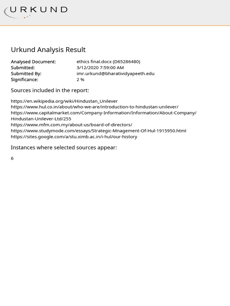 The History and Vision of Hindustan Unilever Limited | PDF | Corporate ...