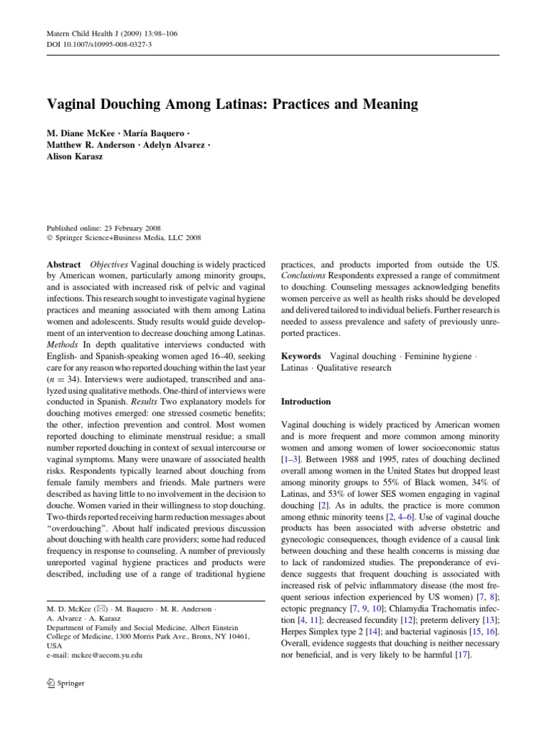 Vaginal Douching Among Latinas | PDF | Vagina | Hygiene