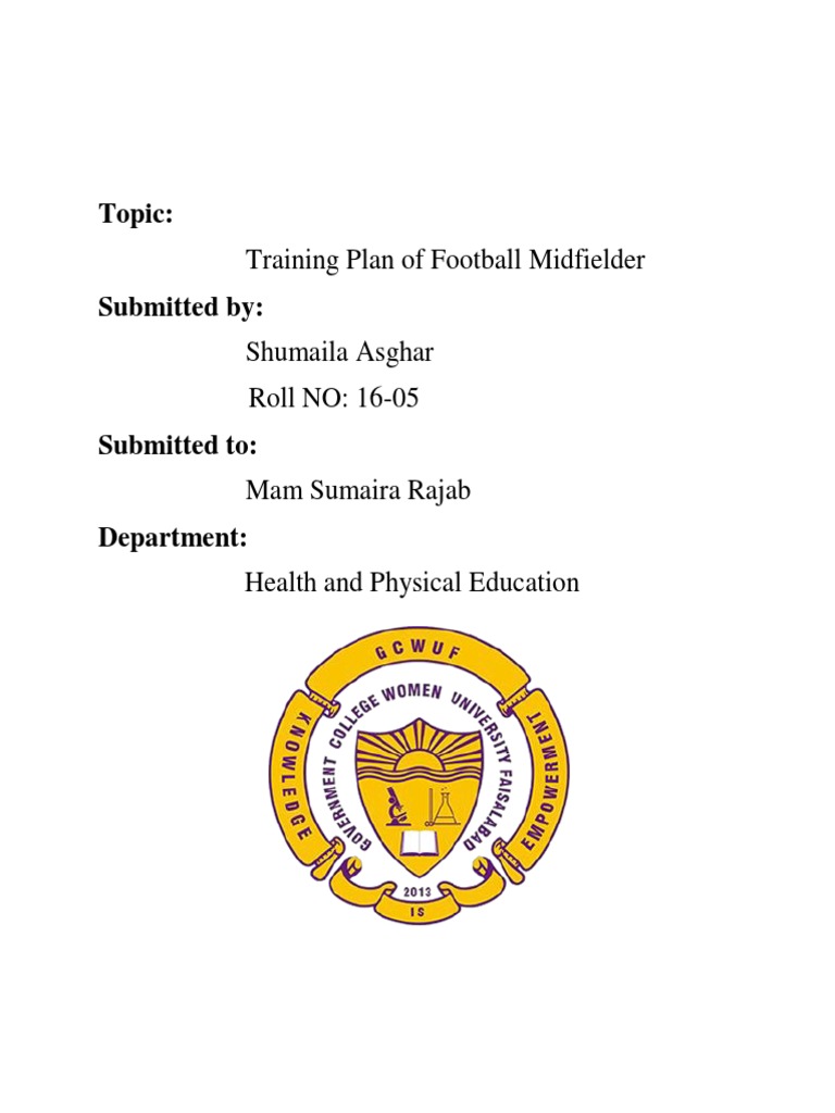 Football Midfielder Training Periodization Plan | PDF | Cellular ...