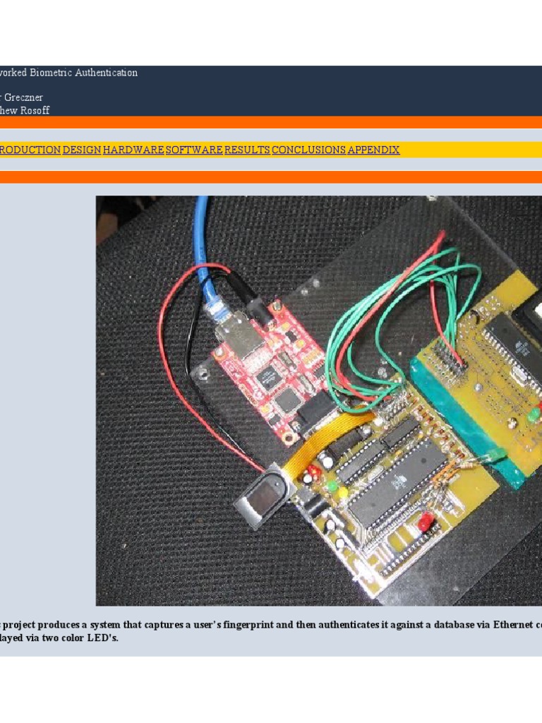Finger Print | PDF | Fingerprint | Microcontroller