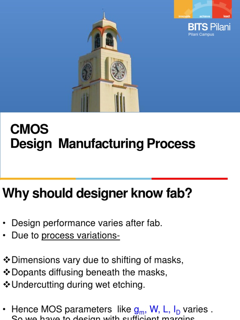 CMOS Design Manufacturing Process | PDF | Field Effect Transistor ...