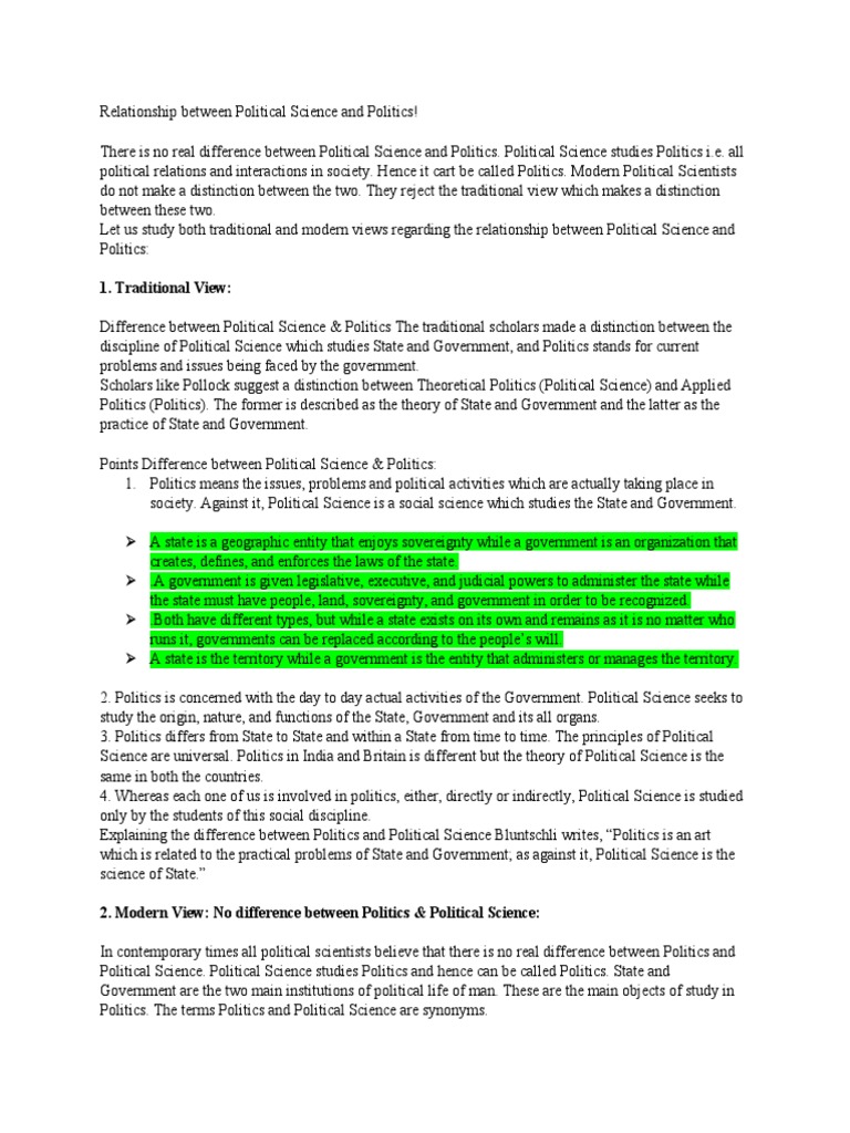 PolSci Notes | Download Free PDF | Sovereign State | Political Science