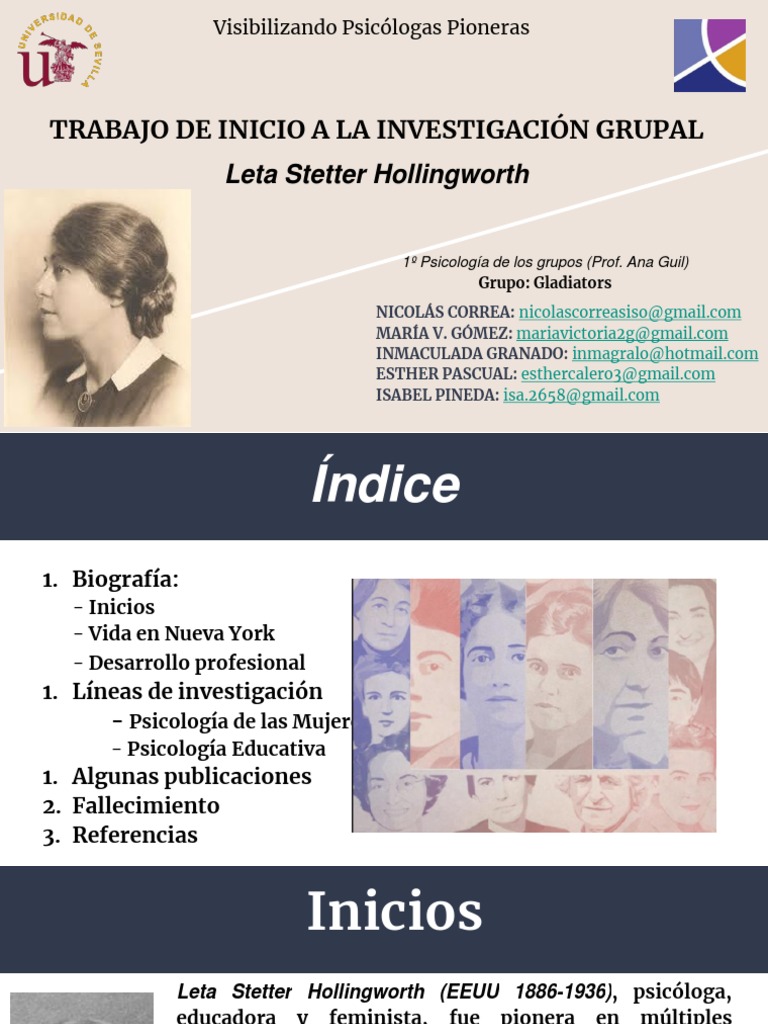 Leta Stetter Hollingworth | PDF | Cociente de inteligencia | Psicología ...