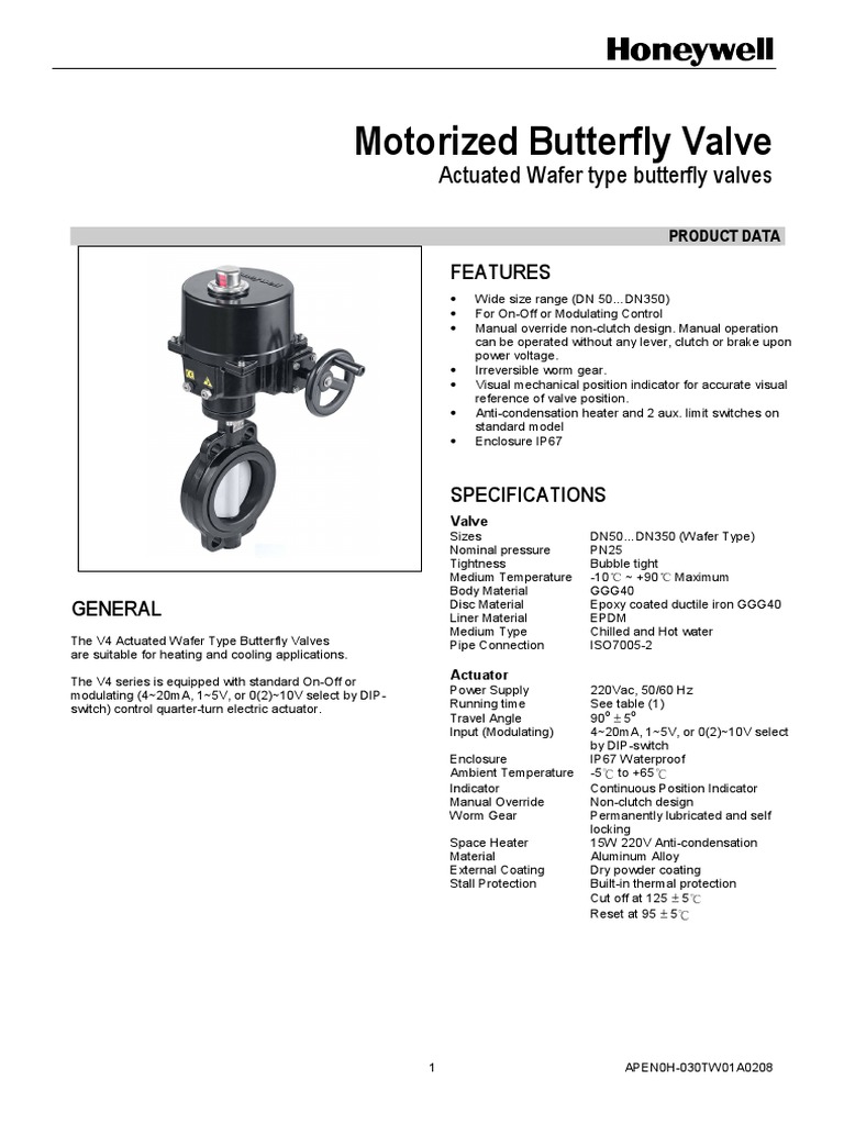 Motorized Butterfly Valve: Actuated Wafer Type Butterfly Valves ...
