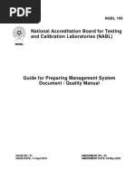 NABL 160 - Guide Preparing A Quality Manual PDF | PDF | Calibration | Evaluation