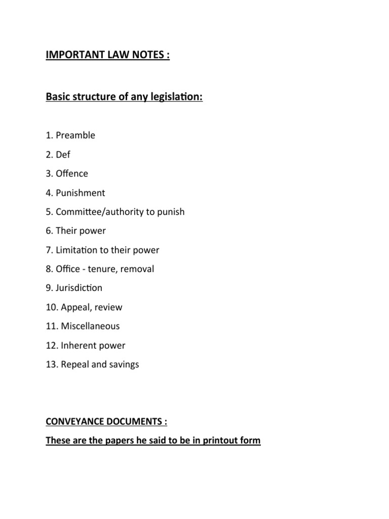 Important Notes | PDF