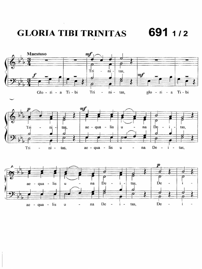 691 Gloria Tibi Trinitas | PDF