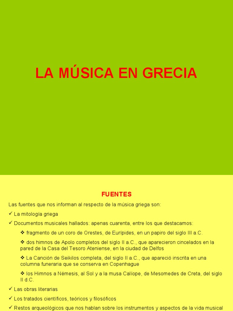 Musica en Grecia | PDF | Modo (música) | Escala (música)