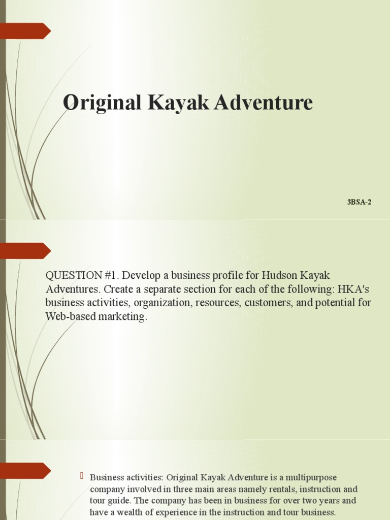 Original Kayak Adventure | PDF | Object (Computer Science) | Business ...