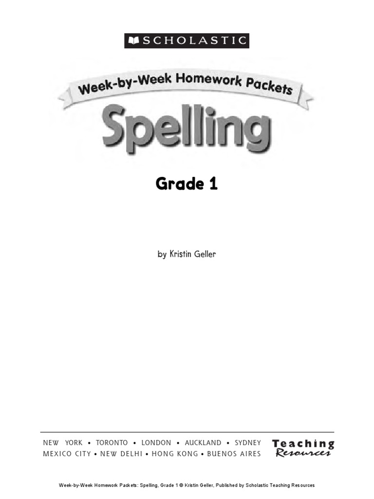 Spelling Grade1 PDF | PDF | Spelling | Homework