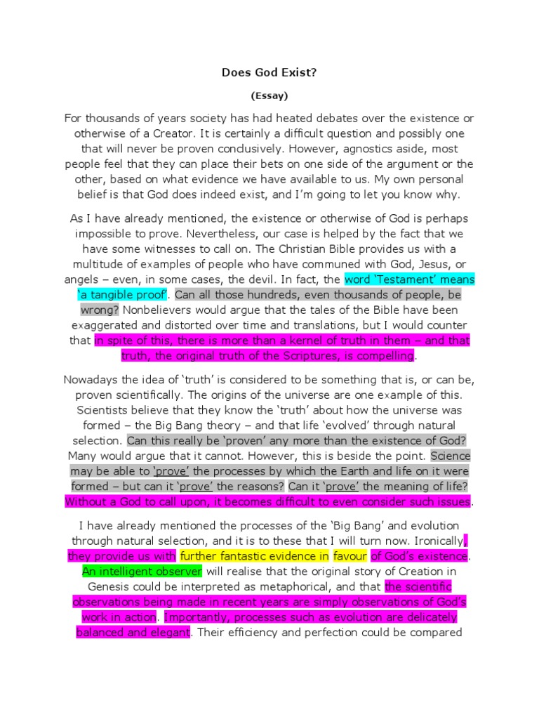 Does God Exist?: (Essay) | Download Free PDF | Existence Of God | God