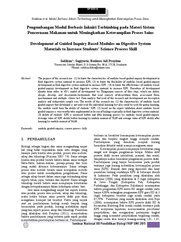 Sodikun, Sugiyarto, Baskoro Adi Prayitno: 1. Pendahuluan | PDF | Evaluation Methods | Research ...