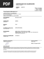 Carta De Trazabilidad Metrológica Pdf Calibración Metrología