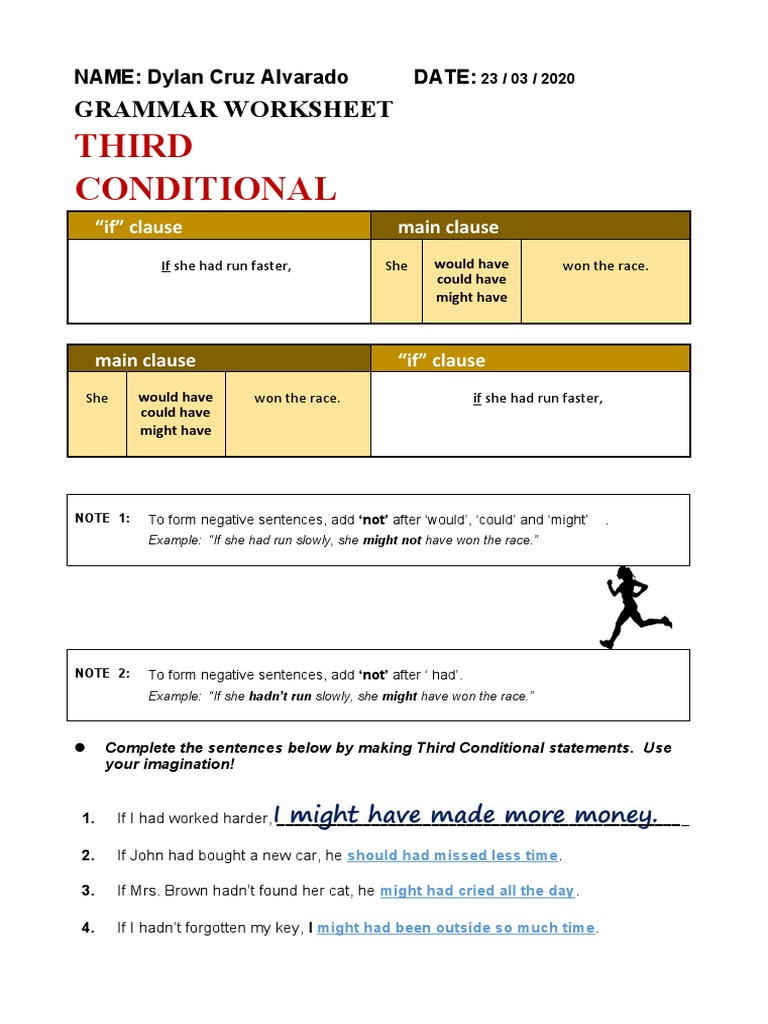 Third Conditional: Grammar Worksheet | PDF | Language Mechanics | Linguistics