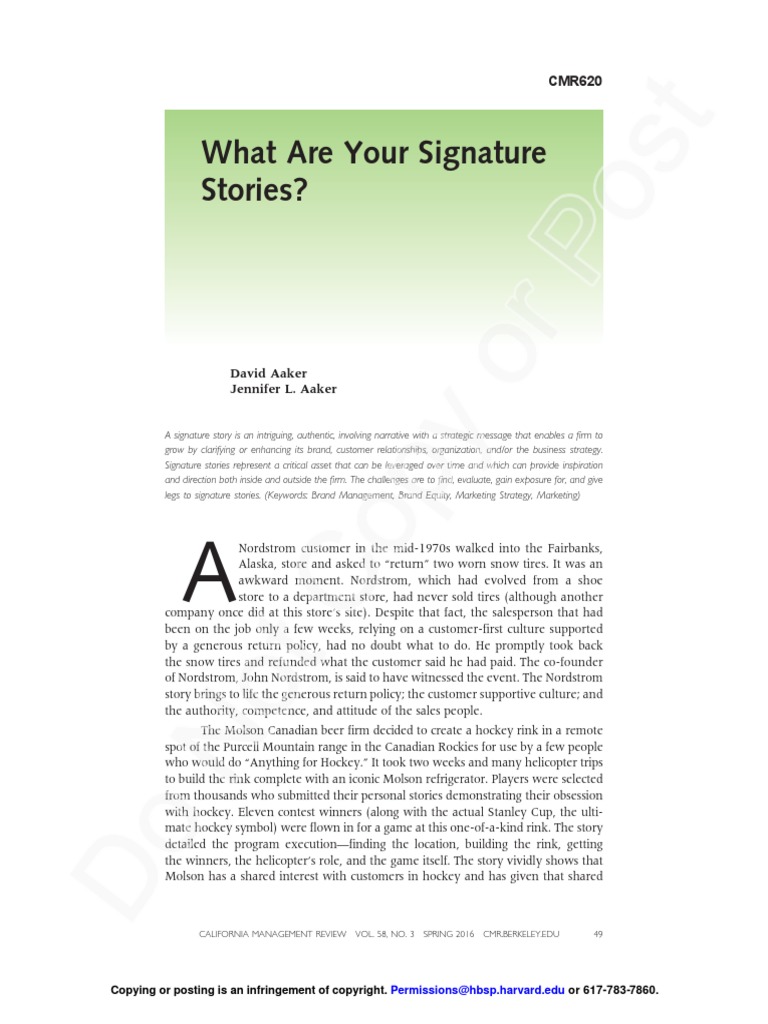 What Are Your Signature Stories | PDF | T Mobile Us | Brand
