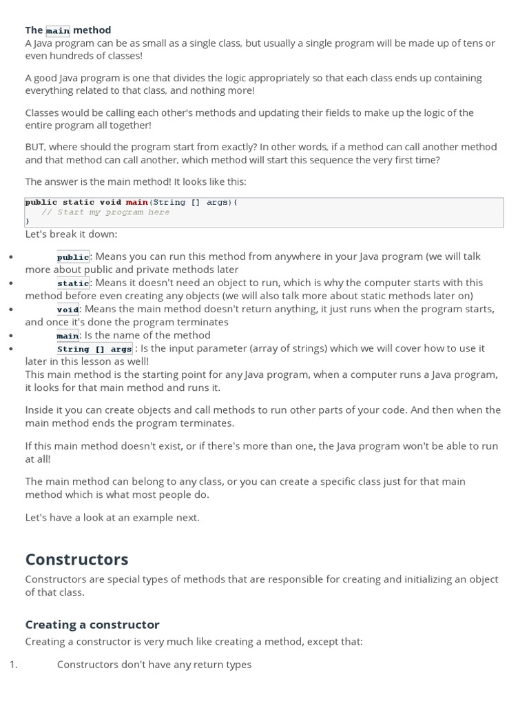 The Starting Point: Exploring the Main Method and How it Launches a ...