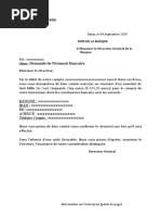 Demande de virement bancaire simple | PDF | Virement bancaire | Bancaire