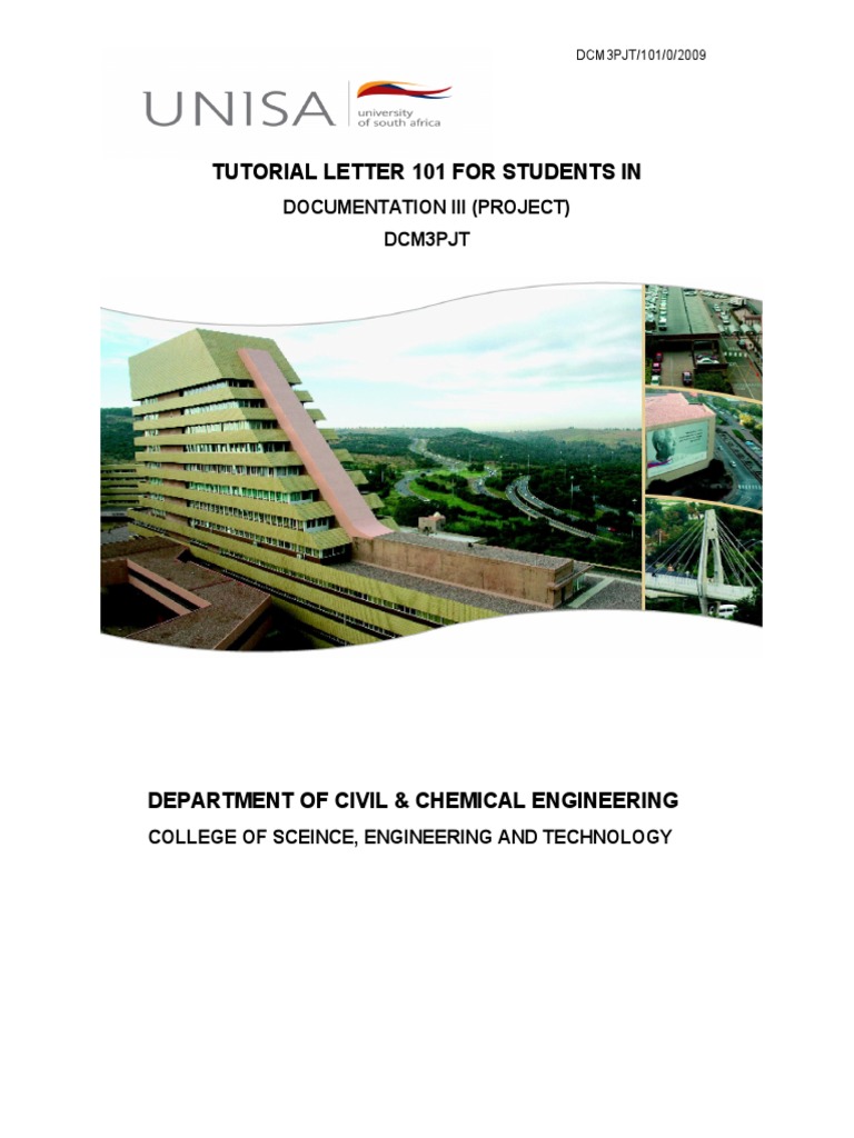 Tutorial Letter 101 For Students In: Documentation Iii (Project ...
