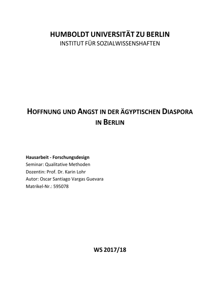 VARGAS - Hausarbeit - Qualitative Methoden | PDF | Subjective Experience | Emotions