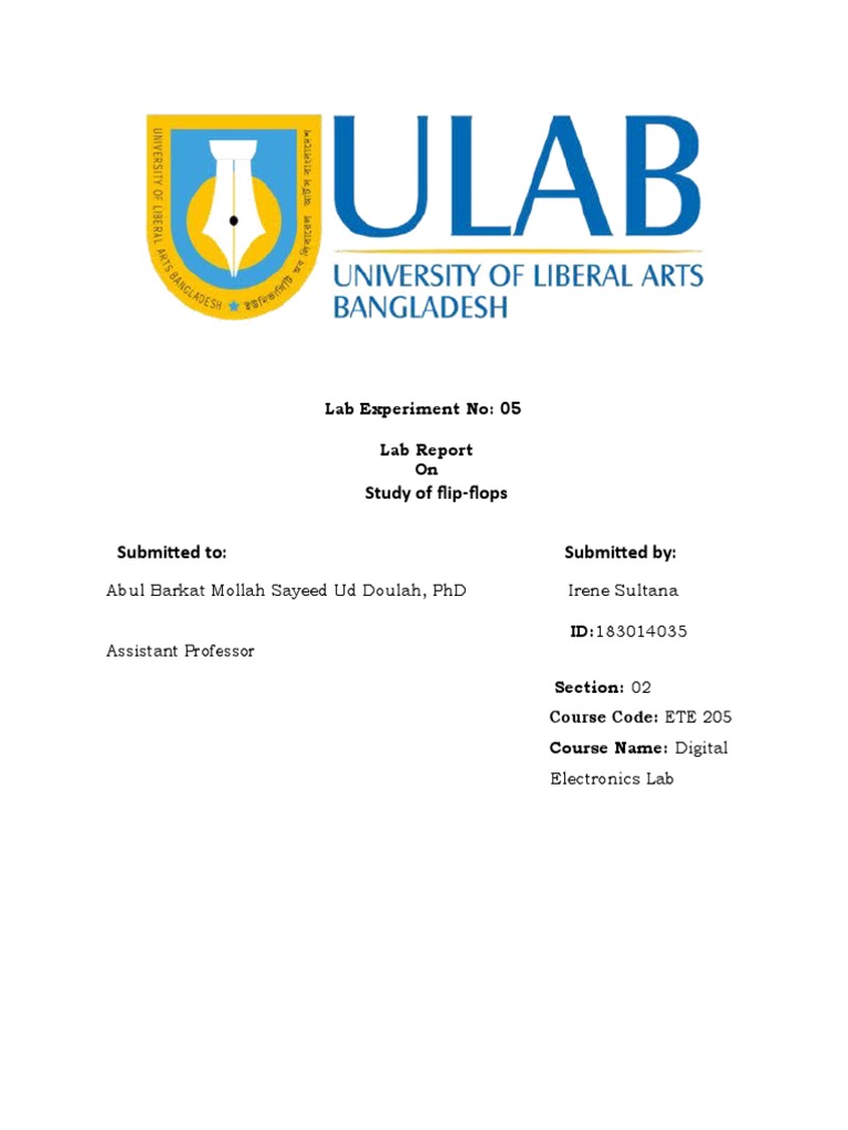 Study Flip-Flops Lab Experiment | PDF | Electronics | Electrical Circuits