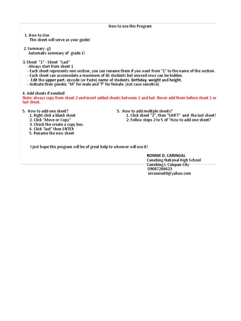 Nutritional Status Record for Grade 1 | PDF | Body Mass Index | Human ...