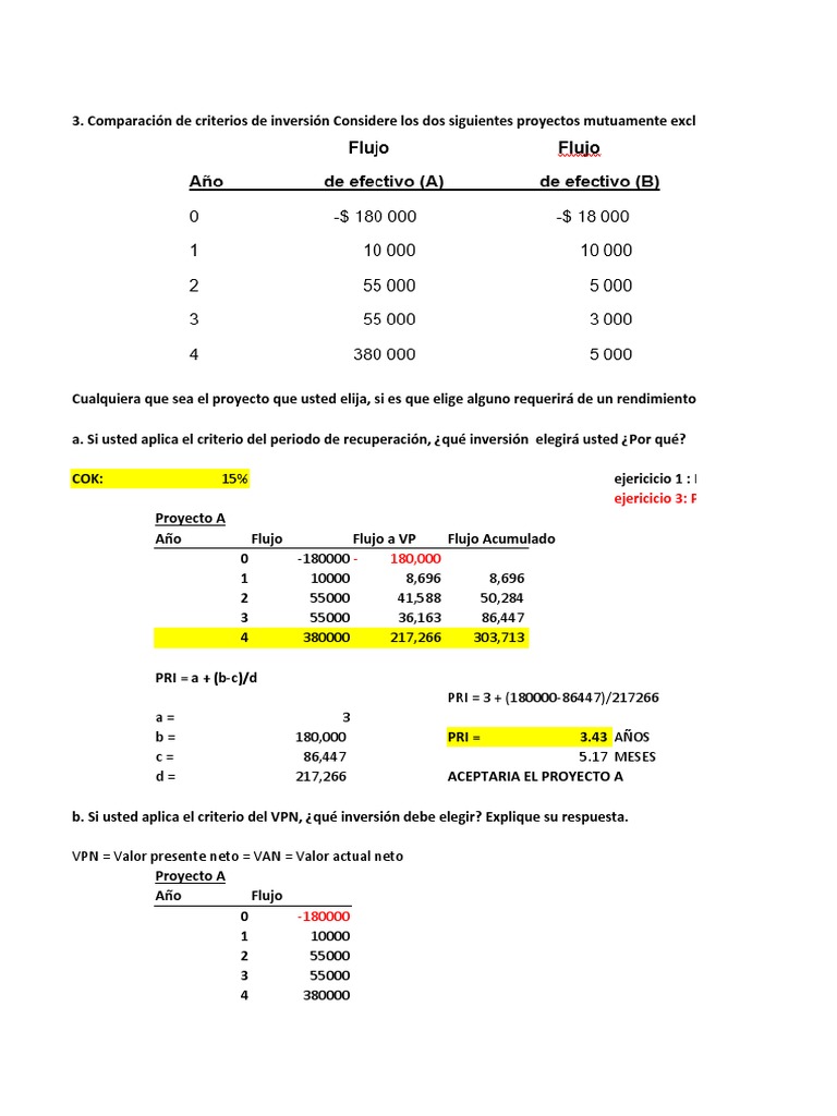 Ejercicios Clase | PDF | Valor presente neto | Métodos matemáticos y cuantitativos (economía)