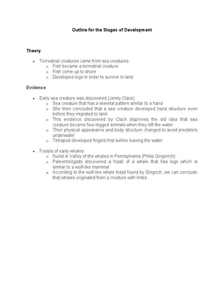 Outline For The Stages of Development | PDF | Young Adult