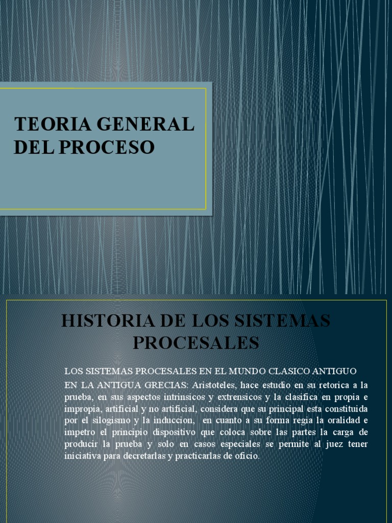 Diapositivas Teoria General Del Proceso | PDF | Jurisdicción | Ley procesal