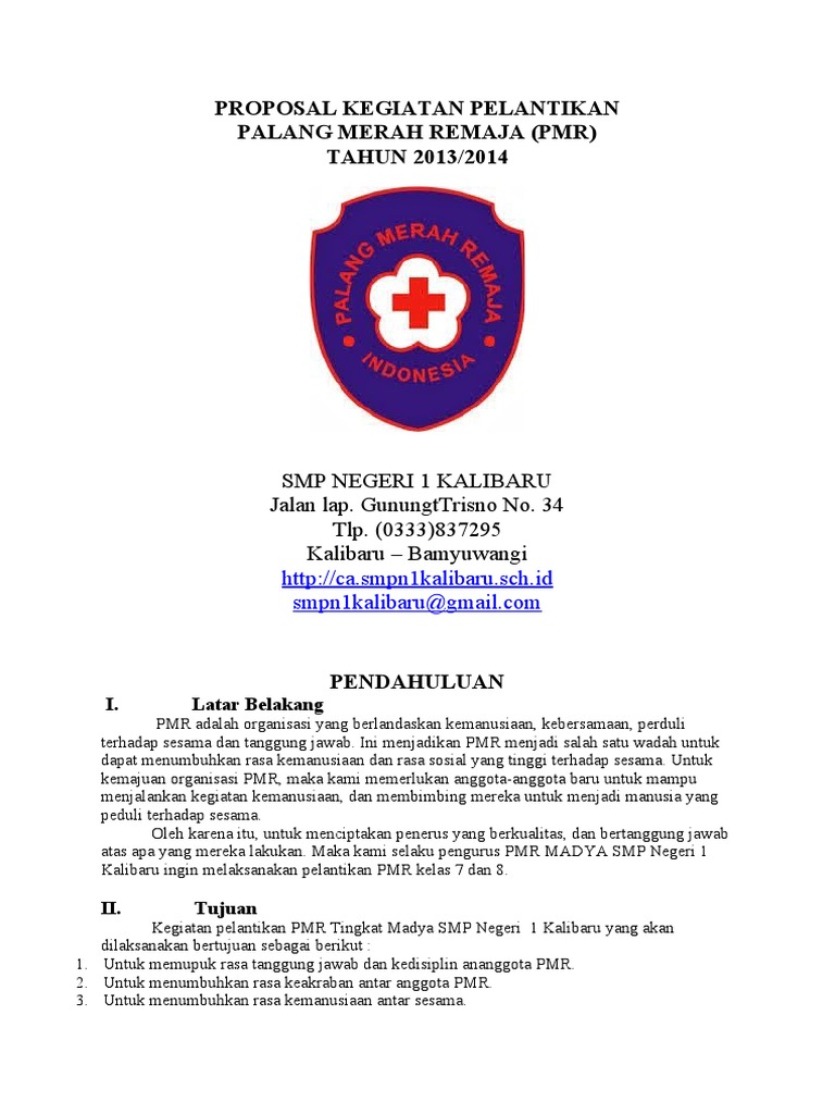 Contoh Proposal PMR | PDF