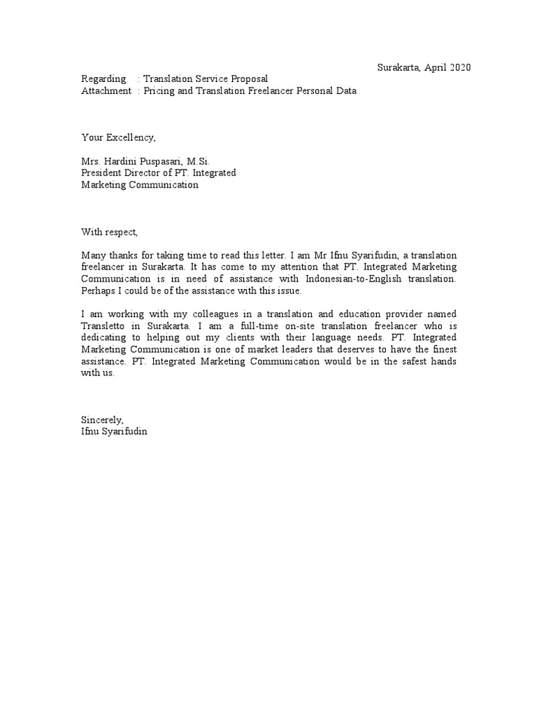 Translation Proposal PDF | PDF