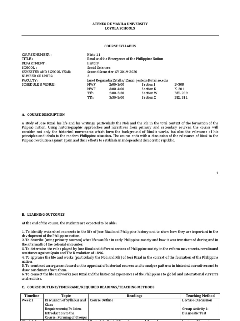 Ateneo de Manila University Loyola Schools | PDF | Philippines