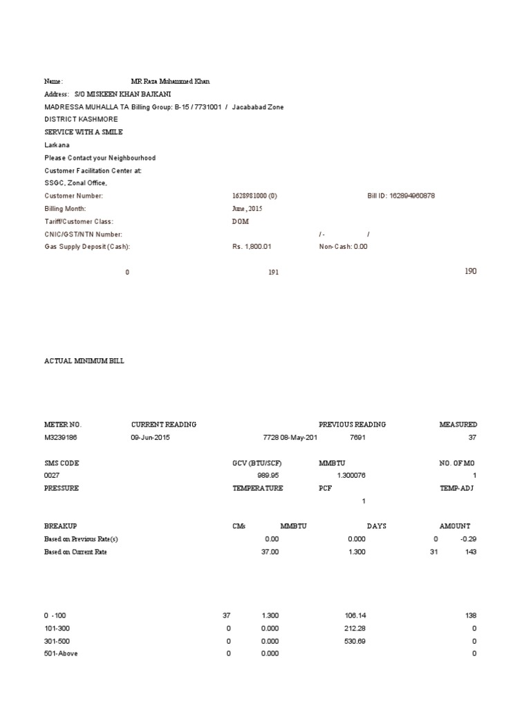 Service With A Smile Actual Minimum Bill | PDF | Economies | Public Finance