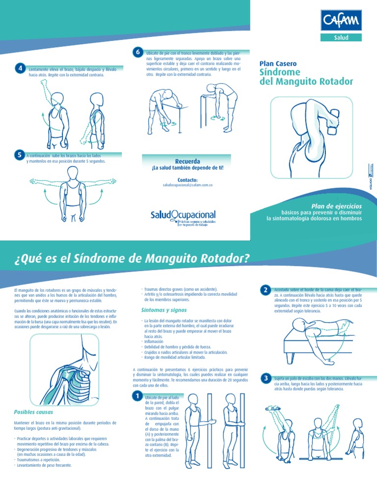 Ejercicios Manguito Rotador | PDF | Hombro | Sistema musculoesquelético