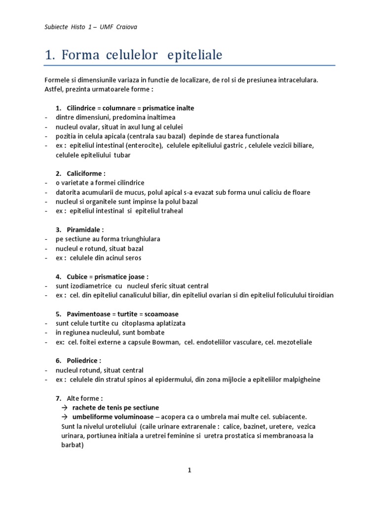 Histo 1 Rezolvari PDF | PDF