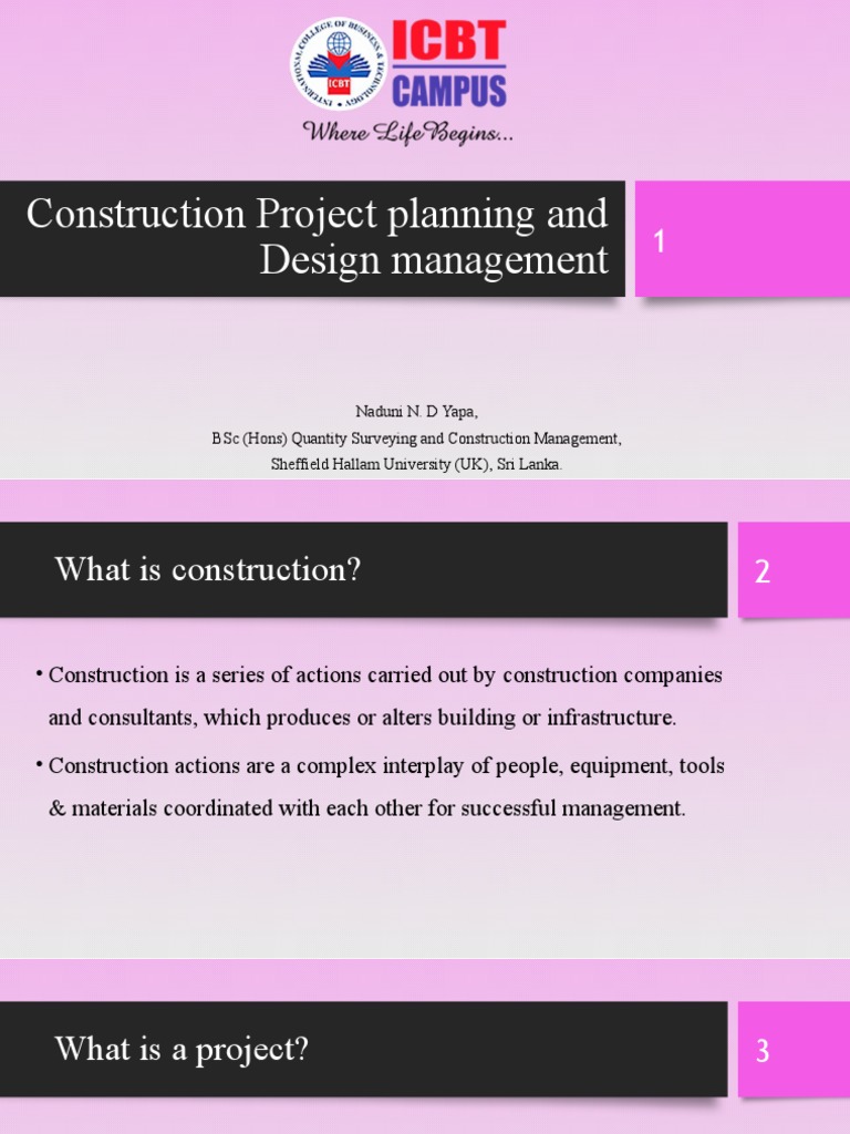 Construction Project Planning and Design Management | PDF | Feasibility ...