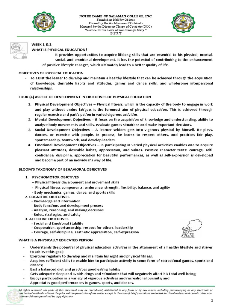 Pe1 Module | PDF | Physical Fitness | Physical Education