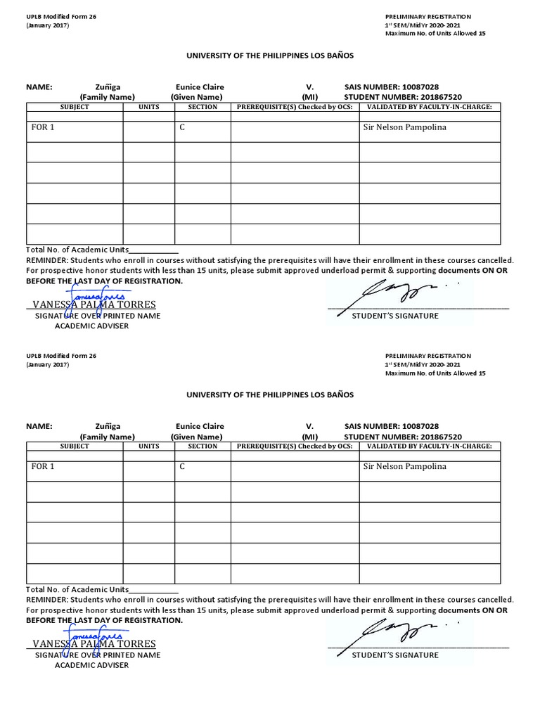 UPLB-Modified-Form-26 Zuñiga PDF | PDF | Government | Government ...