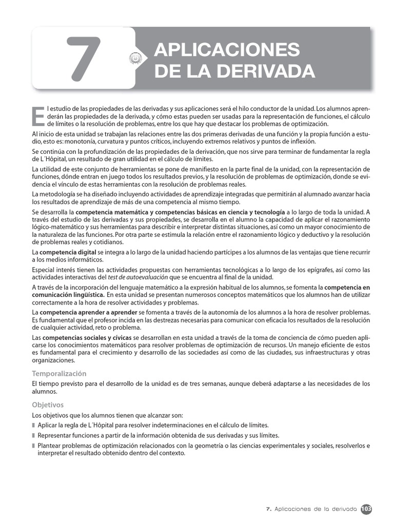 Representación y aplicaciones de las derivadas: optimización de recursos y resolución de ...