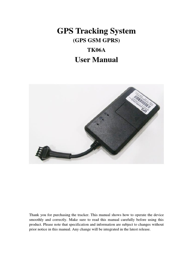 GPS Tracking System: User Manual | PDF | General Packet Radio Service ...