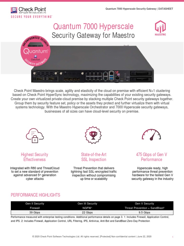 7000HS MHS Security Gateway Datasheet | PDF