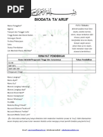 Format Biodata Taaruf | PDF
