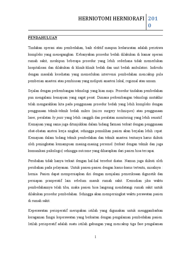 PBL 29 Herniotomy Hernioraphy | PDF