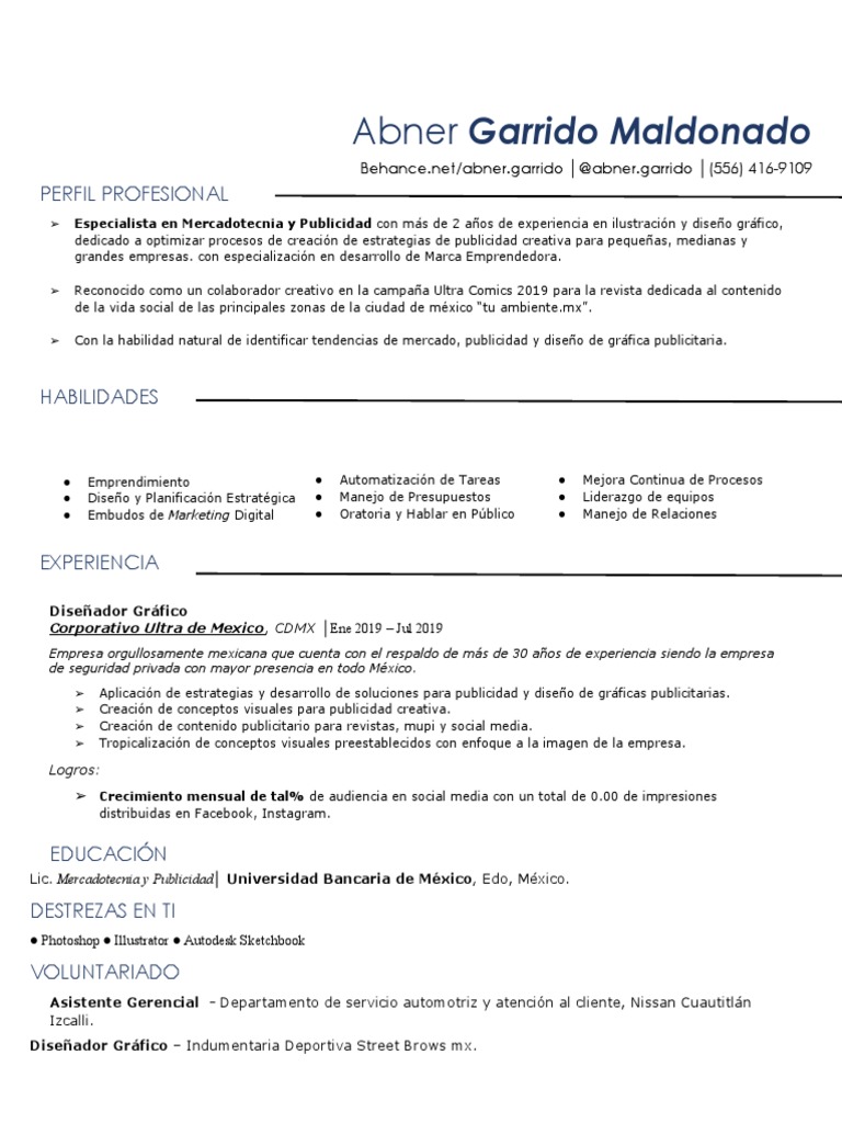 Curriculum Abner Eliud Garrido | PDF