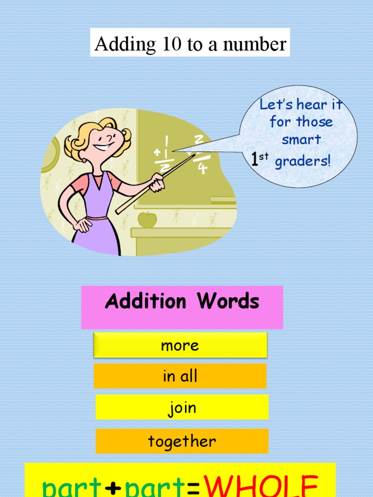 Adding 10 To A Number: Let's Hear It For Those Smart Graders! | PDF