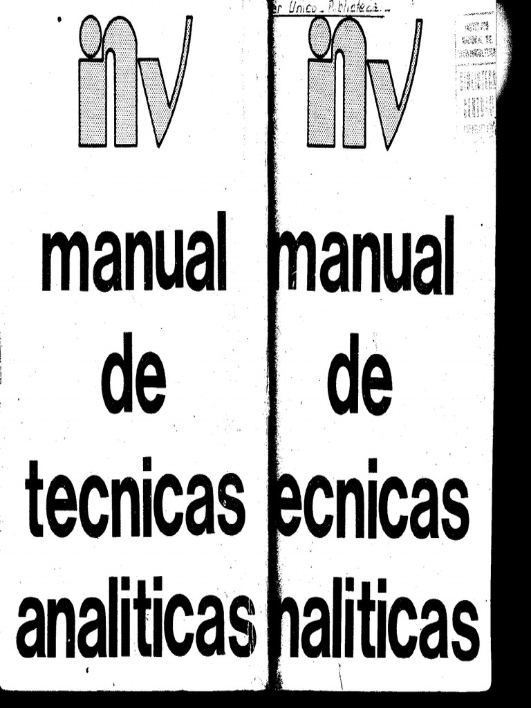 Manual De Tecnicas Analiticas Pdf Pdf 9890